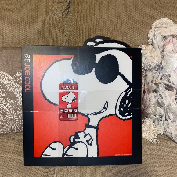 Peanuts | Dining | Nwt Peanuts Snoopy Be Joe Cool 4pk Placements | Poshmark